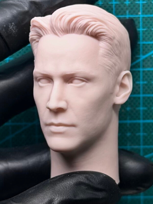 Keanu Reeves - 1/6 Scale High Detail Unpainted Head sculpt for 12 ...