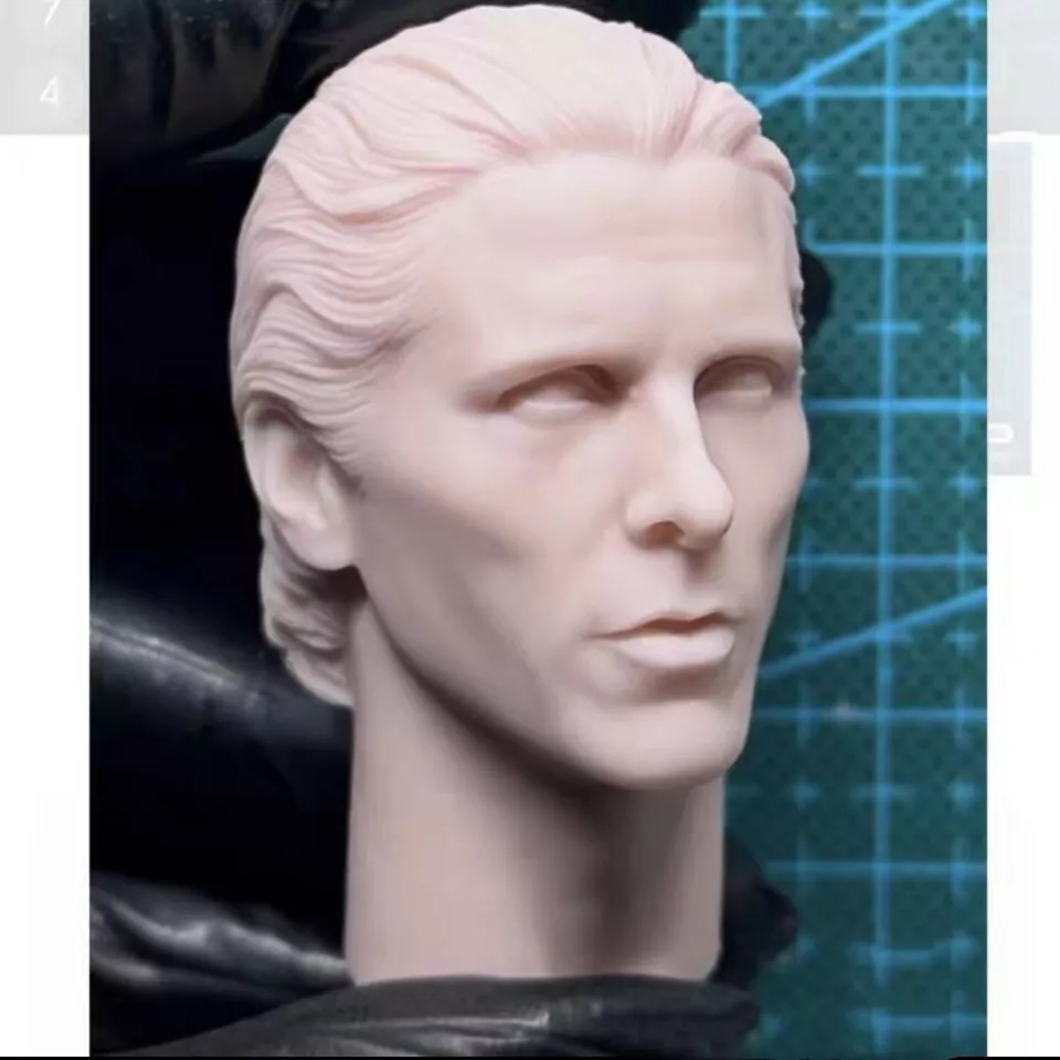 Bale Batman - 1/6 Scale High Detail Unpainted Head sculpt for 12 ...